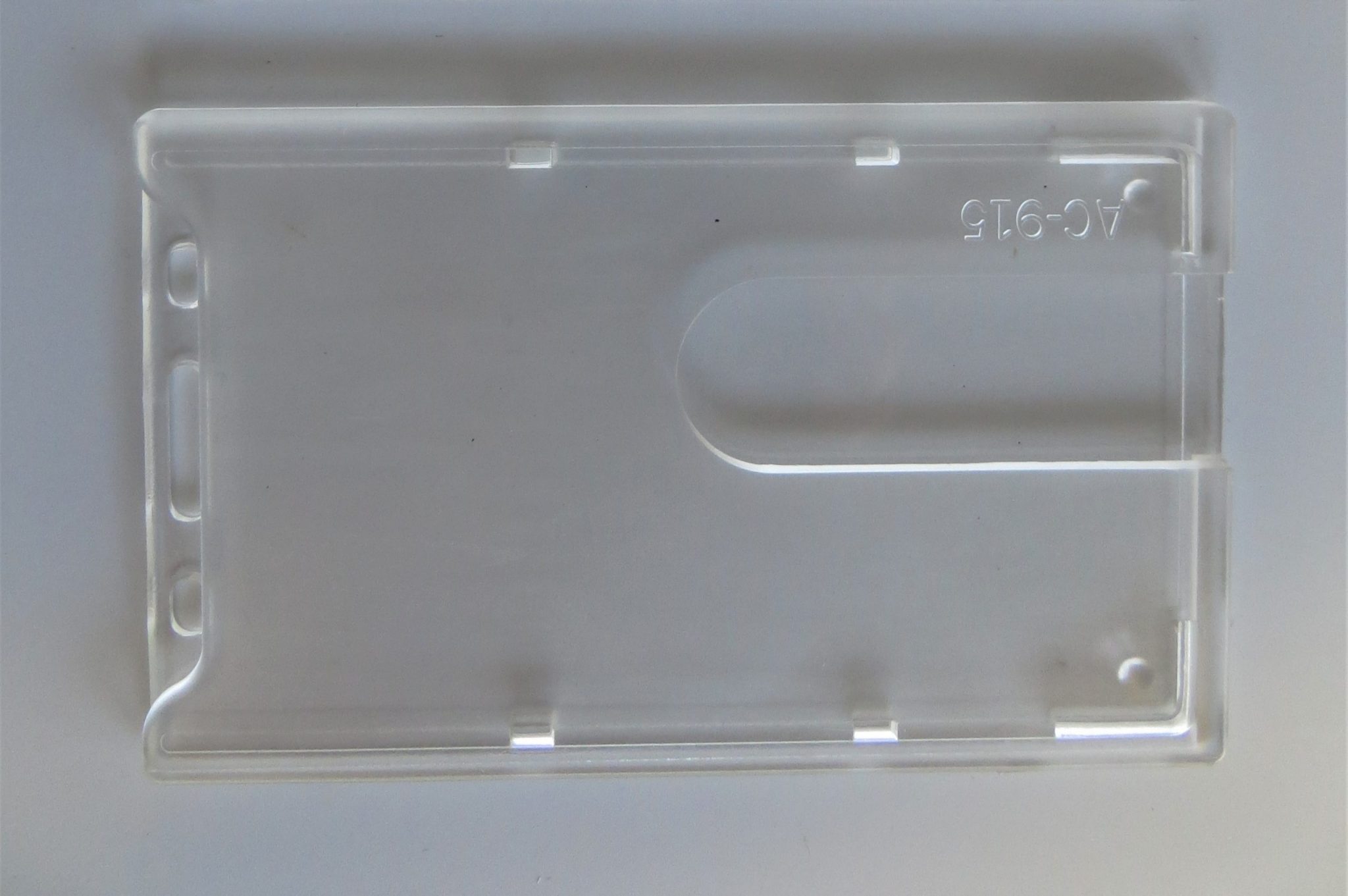 Clear Hard Plastic Card Holder Portrait - Allcard Services NZ